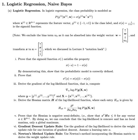 Solved Logistic Regression Naive Bayesa ﻿logistic