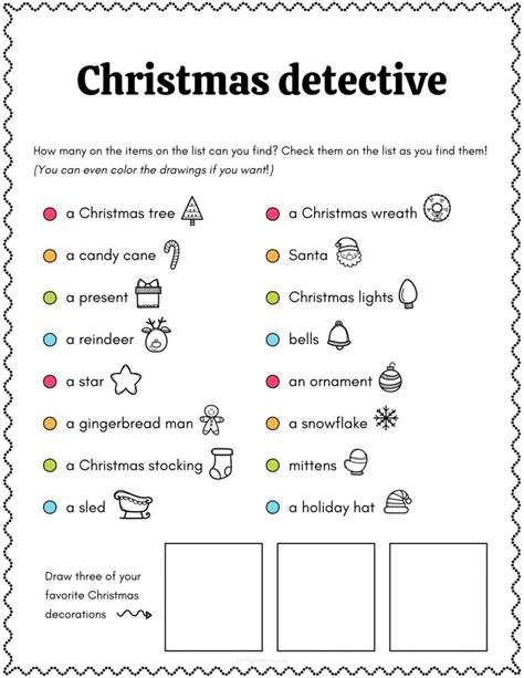Printable Christmas Worksheets Printable Worksheets