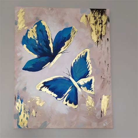 Бабочки Художественные идеи Картины маслом своими руками Абстрактные картины