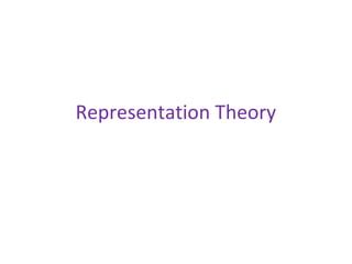 Representation theory | PPT