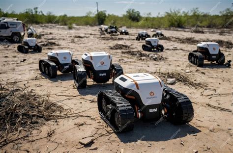 Autonomous Robots Exploring Rough Terrain Premium Ai Generated Image