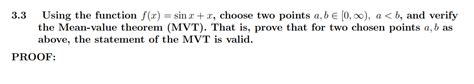 solved 3 3 using the function f x sinx x choose two points