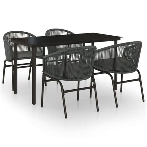 Buy Vidaxl 5 Piece Garden Dining Set Anthracite Online In Uae Sharaf Dg