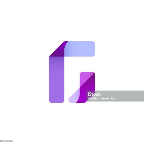 밝은 알파벳 종이 접기 글꼴 로고 디자인 로고 멀티 컬러 문자 G 벡터 일러스트레이션 10eps 3차원 형태에 대한 스톡 벡터