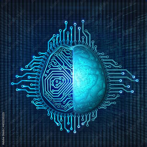 ภาพประกอบสต็อก Abstract Concept Related To The Use Of Brain Computer
