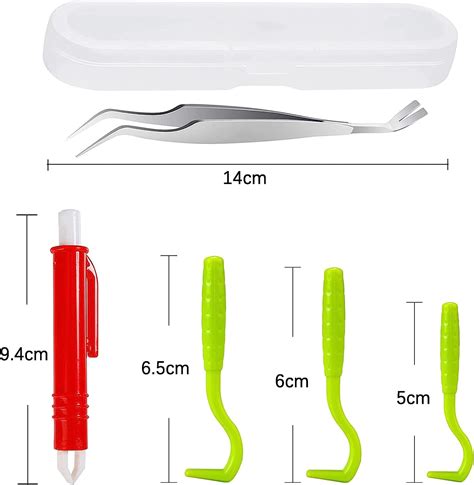 Kafeiya 5 Pcs Tick Remover Tool Setstainless Steel Tick Tweezers