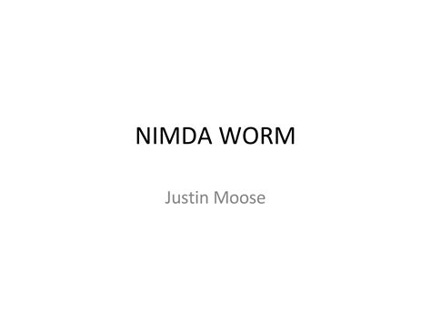 nimda worm ppt