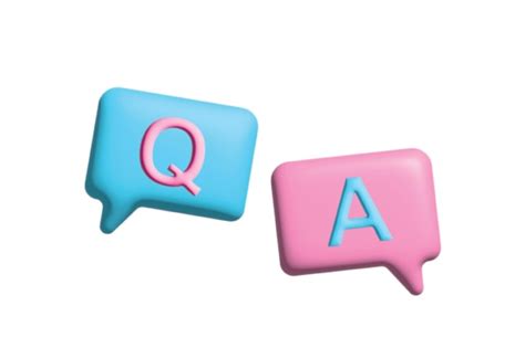premium photo 3d speech bubble with q and a letters questions and