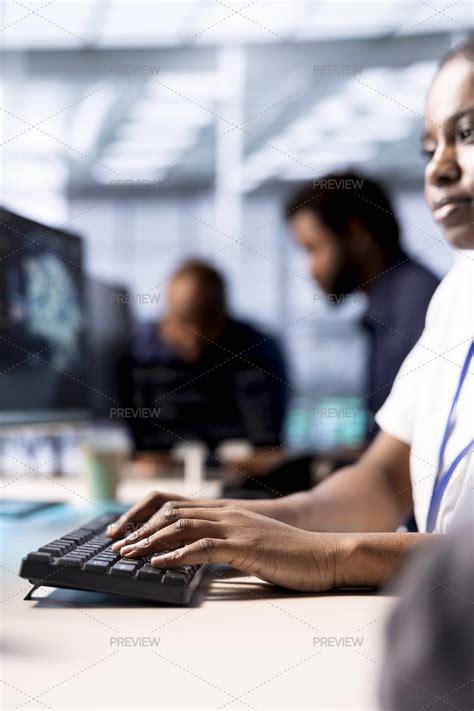 Data Center Worker Implementing Ai Driven Predictive Analytics