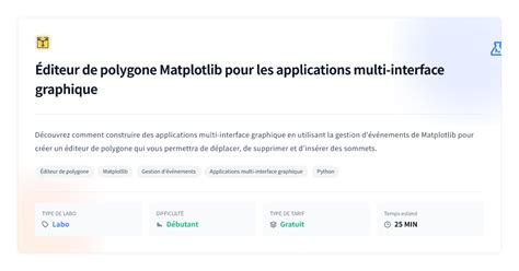 Éditeur De Polygone Matplotlib Pour Les Applications Multi Interface