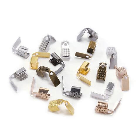 100pcs 4 5 6mm 금속 로프 패스너 크림프 오버 코드 엔드 캡 가죽 클립 커넥터 Diy 쥬얼리에 대 한 결과 공급