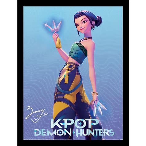 K Pop Demon Hunters Zoey 16 X 12 Framed Collector Print Infinity