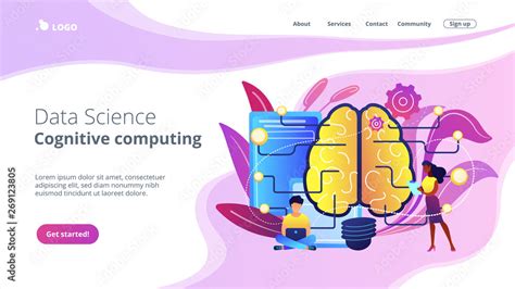 Vecteur Stock Big Brain With Circuit And Programmers Artificial Intelligence Machine Learning