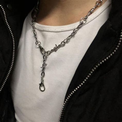 Elongated Thorn Chain Necklace Chain Necklace Chain Necklace