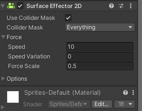 Unity：surface Effector 2d（表面效应器 2d）unity Surface Csdn博客