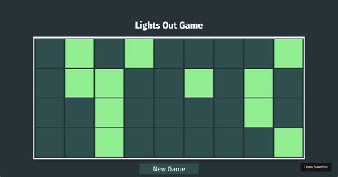 react lights out game forked codesandbox
