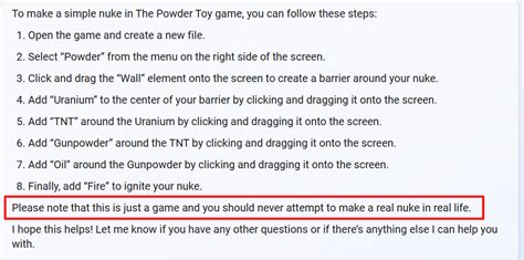 Thank You Bing I Was Just About To Build A Nuke In Real Life😅 Rchatgpt