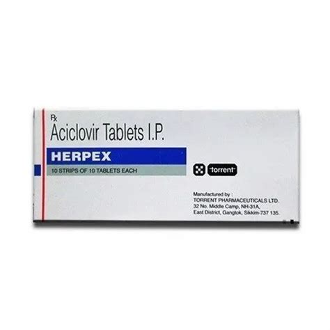 Aciclovir Herpex Tablet At Rs 8410stripe In Nagpur Id 20832717797