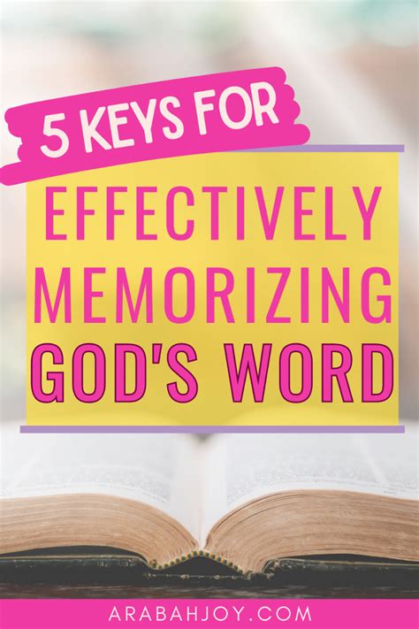5 Tips For Effectively Memorizing Scripture Arabah