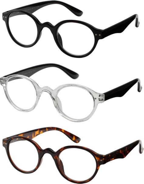 Clear Small Frame Retro Round Reading Glasses For Women