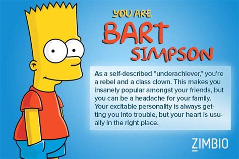 I Took Zimbios Simpsons Personality Quiz And Im Bart Simpson Who