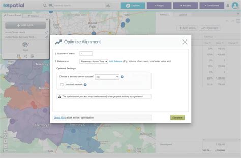 Territory Optimization Tool Design Balanced Territories