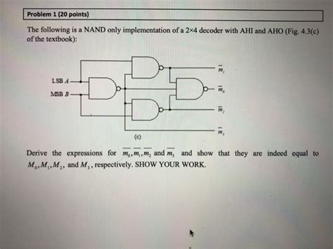 solved problem 1 20 points the following is a nand only