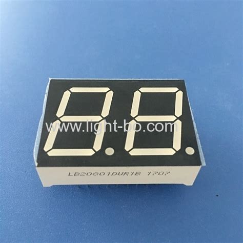 Ultra Red Dual Digit 0 8inch Common Cathode 7 Segment Led Display For Instrument Panel Indicator