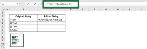 Excel Remove Characters From The Left Or Right Of A String