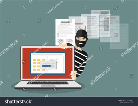 Data Phishing Hacker Attack Thief Hacker Stock Vector Royalty Free