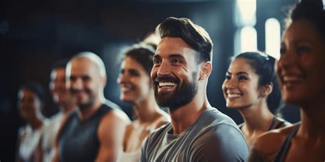 Un Grupo De Personas Que Participan En Una Clase De Ejercicio Grupal En