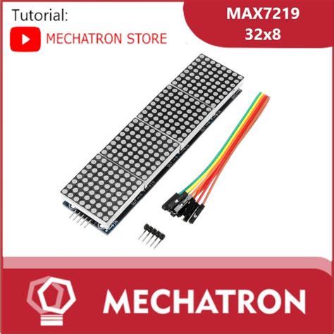 Jual Max7219 32X8 Led Dot Matrix Module 8X8 4 In 1 Running Text Display Shopee Indonesia