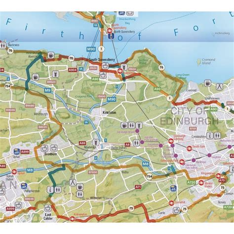 Edinburgh And Central Southern Scotland Cycle Map Fair Trade