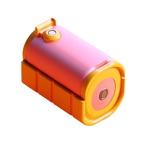 Small Battery In 3d Style Trending Color Palette With 23886753 Png