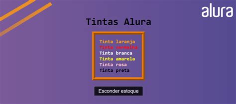 Solução encontrada JavaScript manipulando o DOM Alura Cursos online de tecnologia