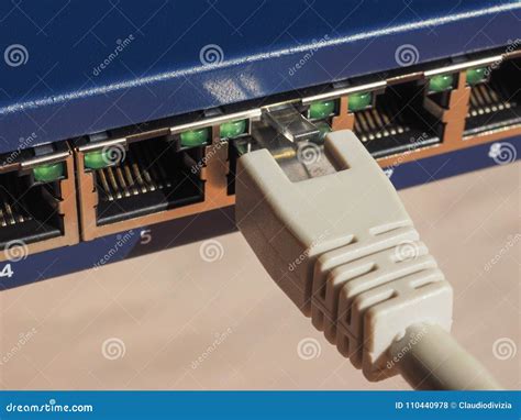 Modem Router Switch With RJ45 Ethernet Plug Ports Stock Photo Image Of Computer Plug 110440978