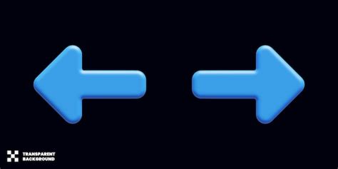 Premium Psd Right And Left Arrow Set In Minimalist 3d Render