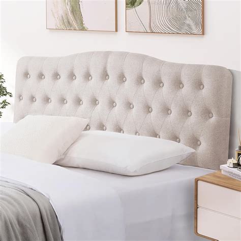 Iroomy Upholstered Queen Headboard Button Diamond Tufted