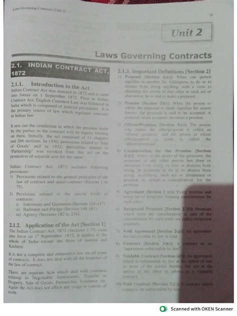 Unit 2 Laws Governing Contracts Pdf