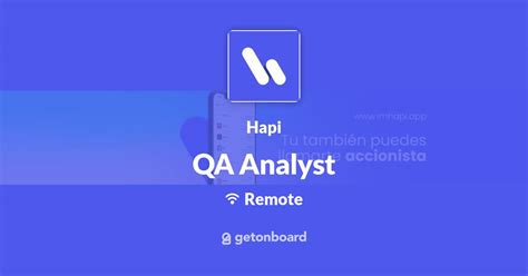 qa analyst at hapi remote work from home get on board