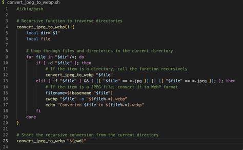 Image Converter Shell Script