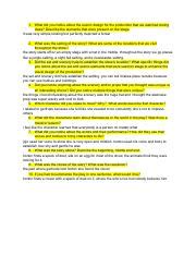 Analysis Questions Pdf What Did You Notice About The Scenic Design For The Production That