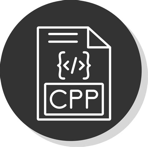 Cpp Línea Sombra Circulo Icono Diseño 43868700 Vector En Vecteezy