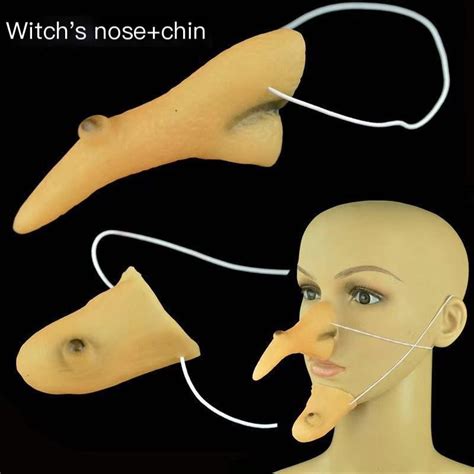 Pst Belle 2pcs Wicked Witch Nose Chin Costume Diy Accessories Halloween