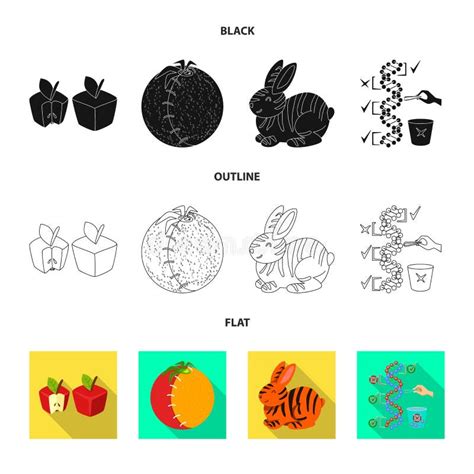Vector Design Of Test And Synthetic Sign Set Of Test And Laboratory Stock Symbol For Web Stock