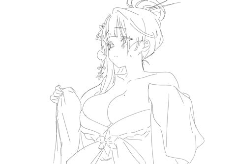 Ojin Original Absurdres Highres 1girl Breasts Earrings Japanese