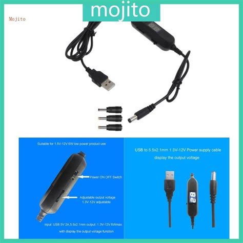 Mojito Usb 5v To Dc 1 5v 12v Usb Voltage Step Up Converter Cable Volt