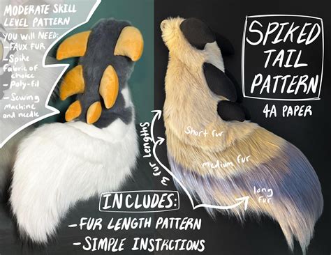 Spiked Tail Pattern Fursuit Cosplay Pattern Digital Download Etsy