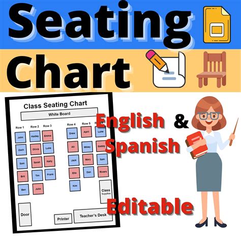 Seating Chart Teacher Resource Editable Drag And Drop English Spanish