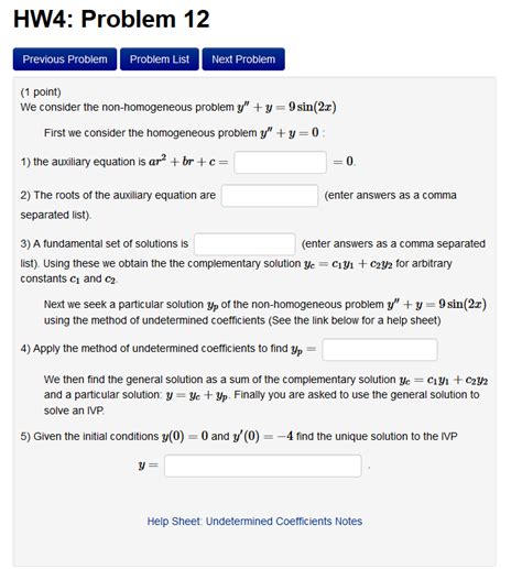 Solved Hw4 Problem 12 Previous Problem Problem List Next